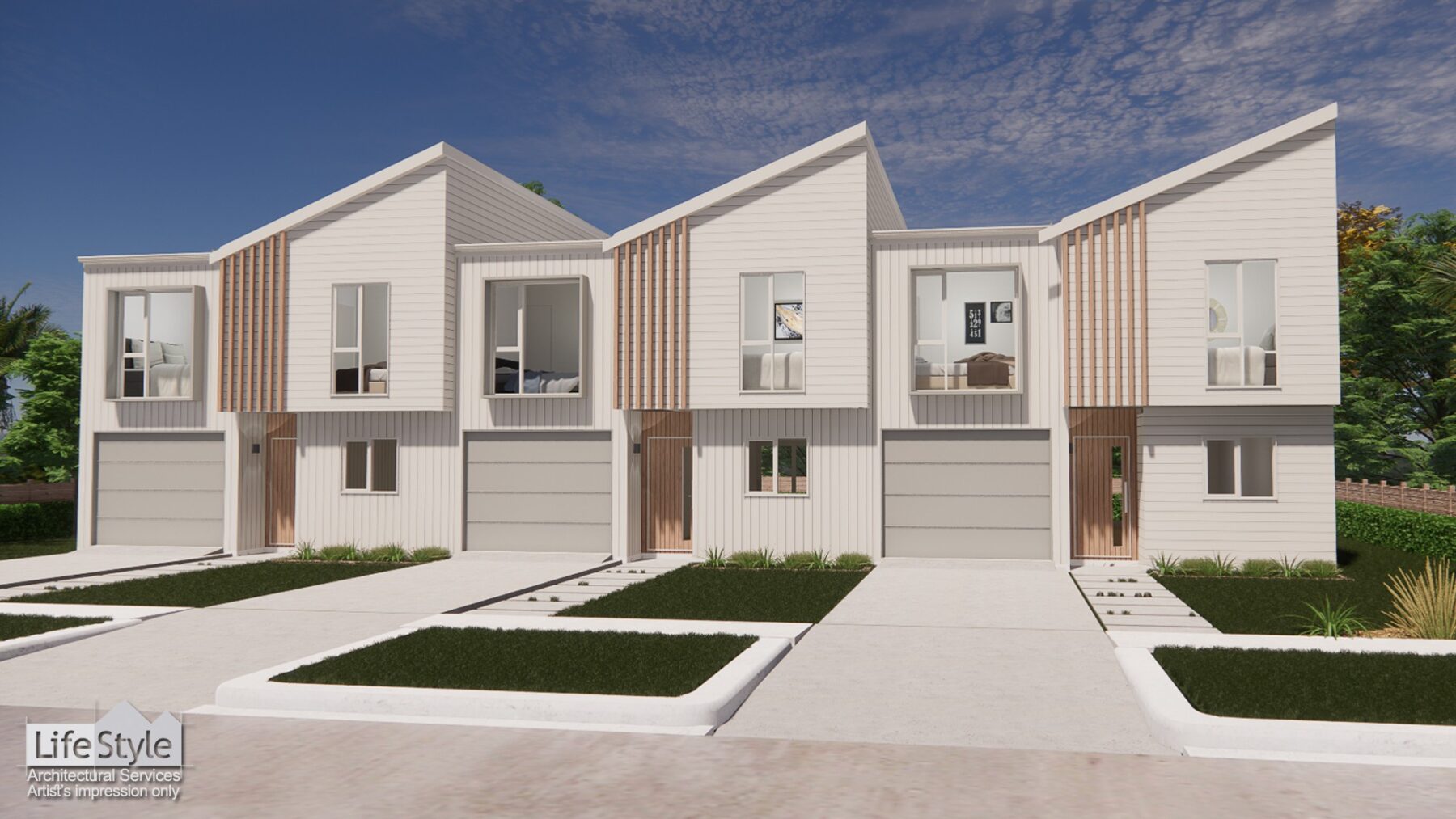 2 Level, 3 Wide Terraced Housing + Garage - Cambridge Homes